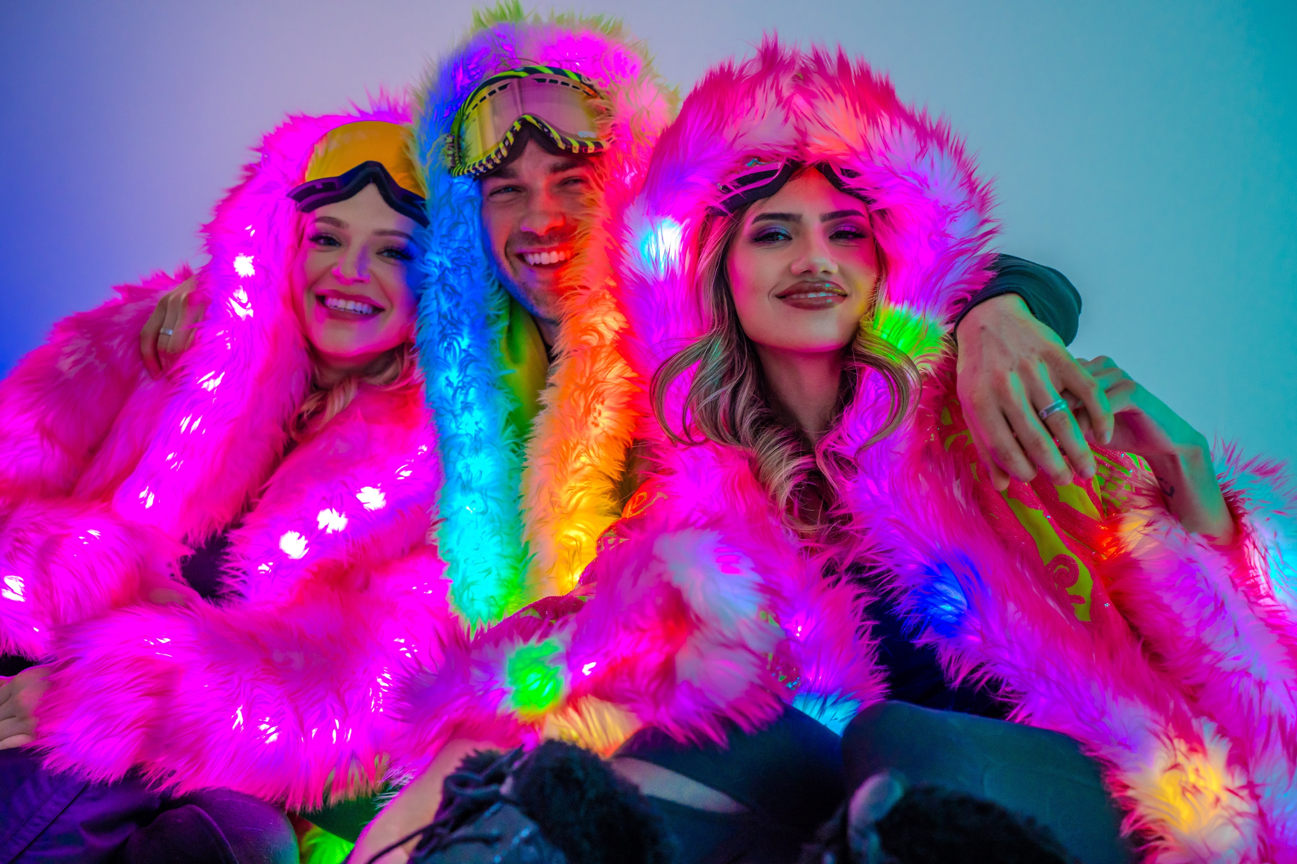 LED Faux Fur Coats for Festivals & Burning Man | Furrocious Furr