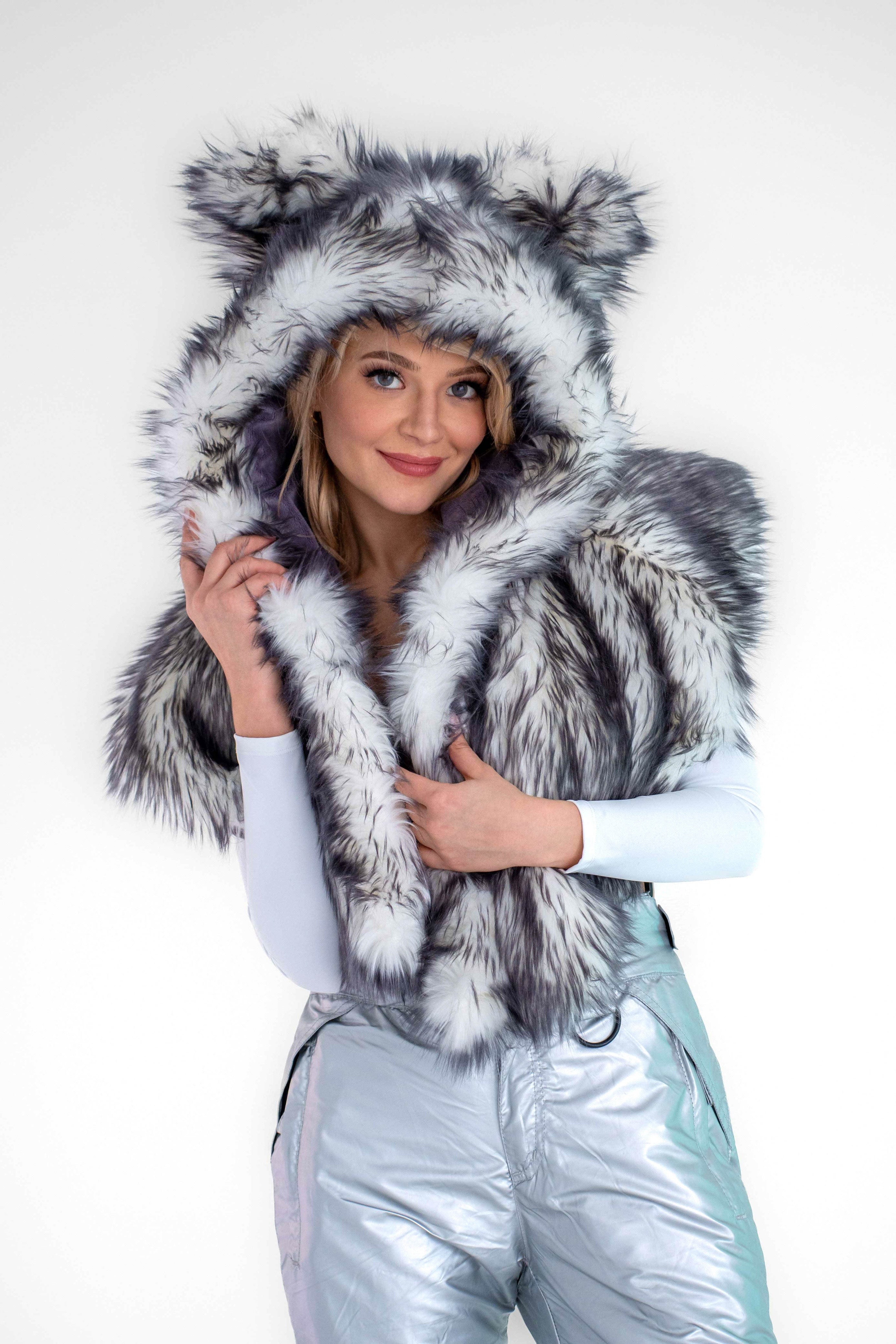 Wolf Hood in "Just The Tip-Gray" – Furrocious Furr