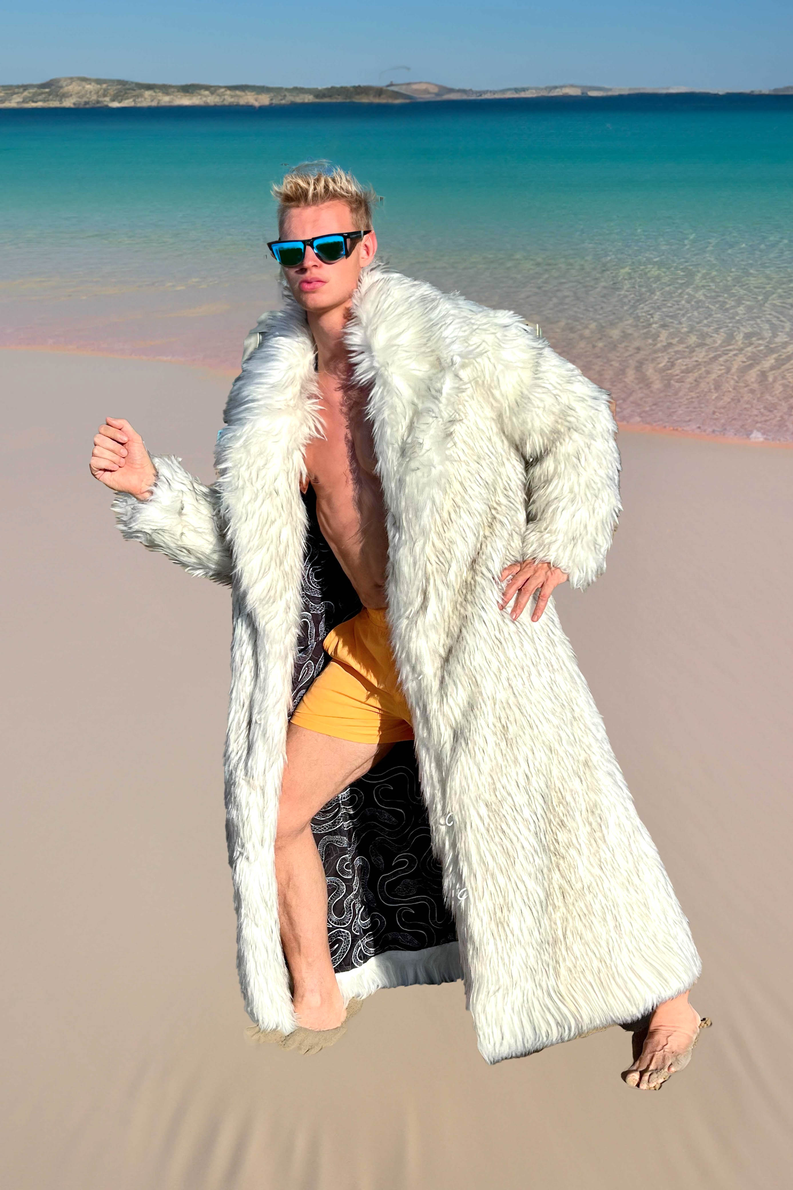 Ryan Gosling Ken White Faux Fur Coat | Furrocious Furr