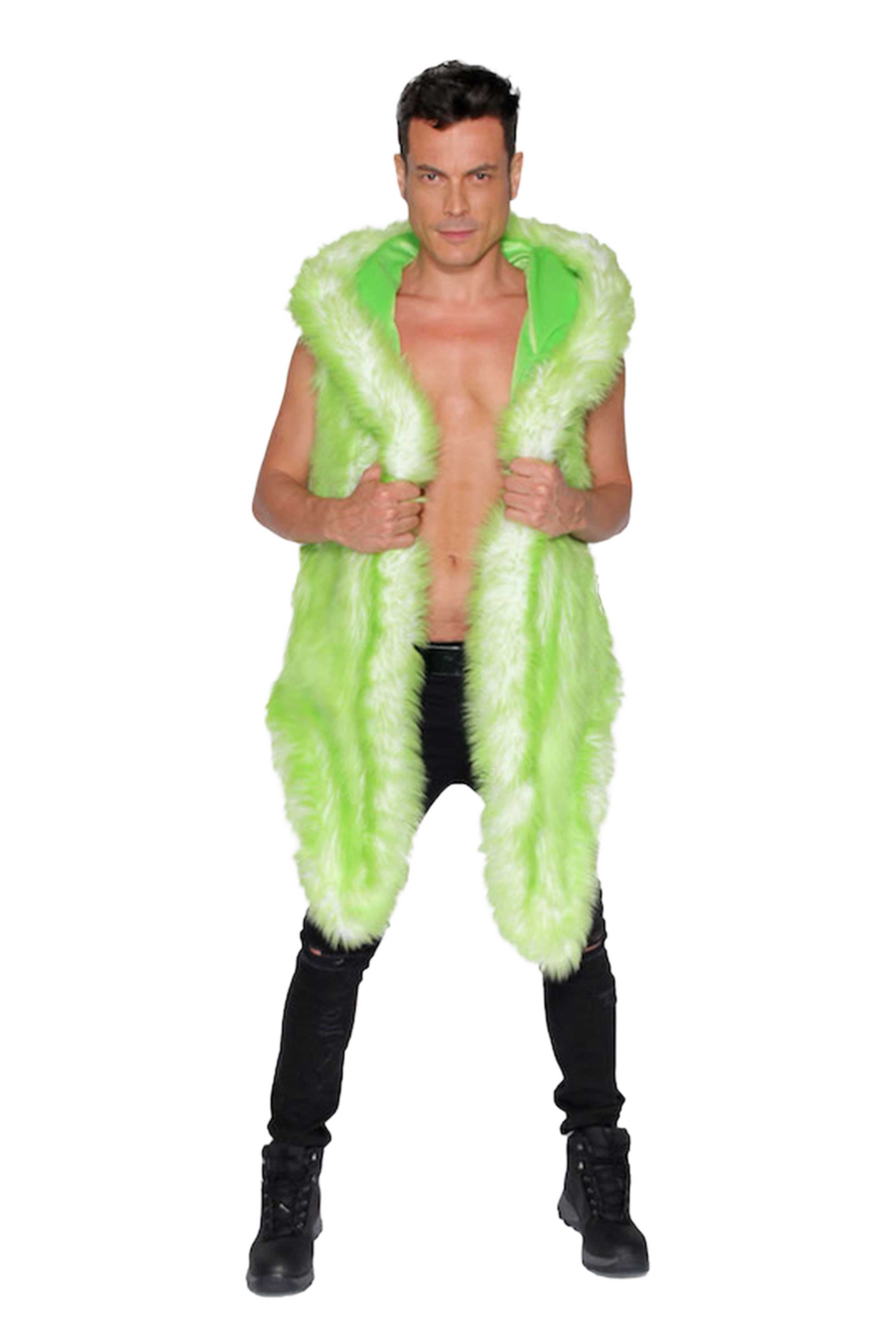 MENS DESERT WARRIOR VEST in Lime Green / White | Furrocious Furr