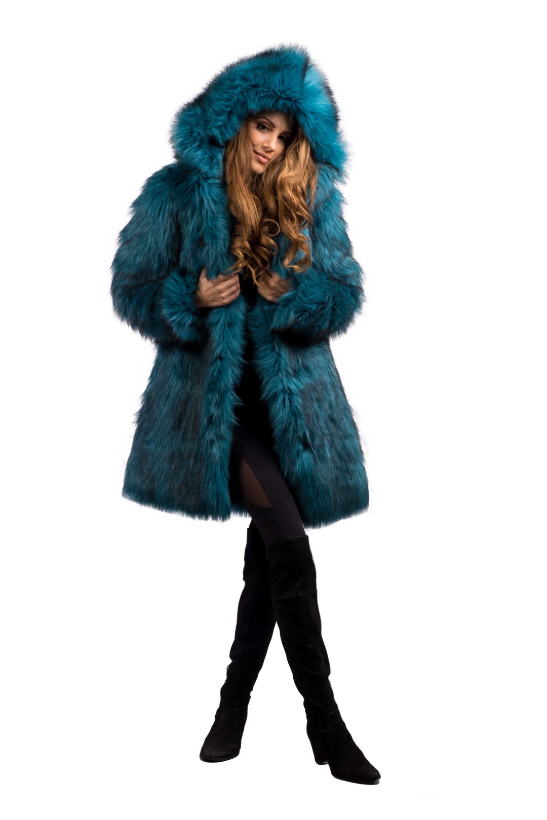 teal coat